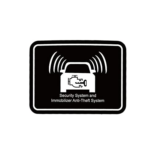 Generic 1 Pcs Security System and Immobilizer Anti-Theft Syetem Sticker ...