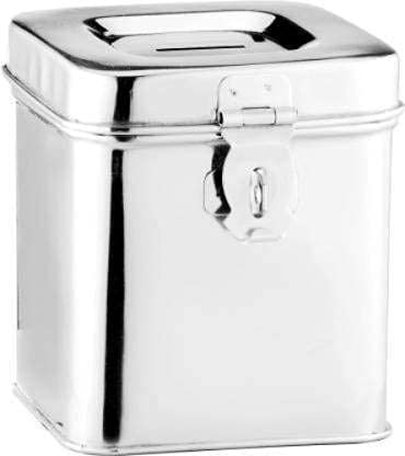 Square Shape Money Bank for Kids Piggy Bank Metal Body Money Bank ...