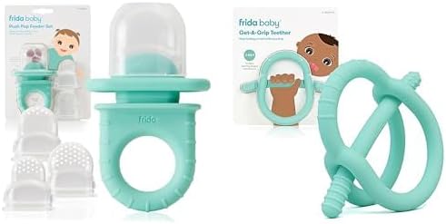 Amazon.com : Frida Baby Push Pop Feeder, Baby Fruit Feeder + Get-A-Grip ...