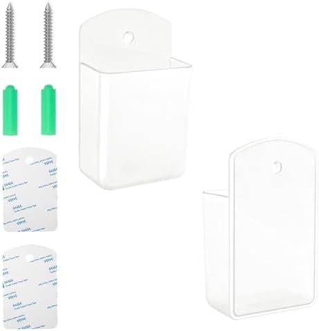 Amazon.com: 3DSKY 2Pcs Remote Holder Wall Mount, White Remote Control ...