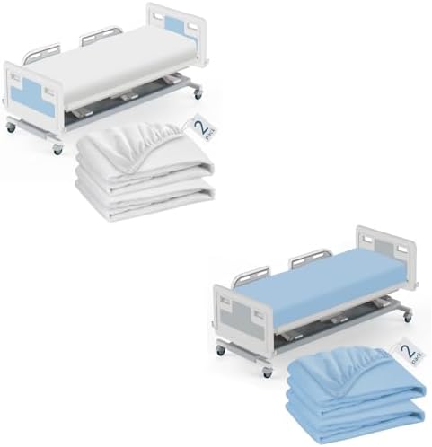 Amazon.com: 2 Pack Hospital Bed Sheets 36" x 80" x 9", Hospital Bed ...