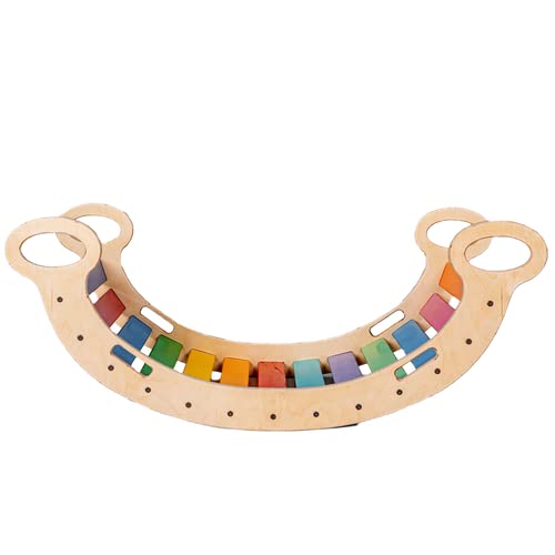 WoodBee Toys Kid's Wooden Rainbow Rocker, Small, (WB-T-RRRSML) : Amazon ...
