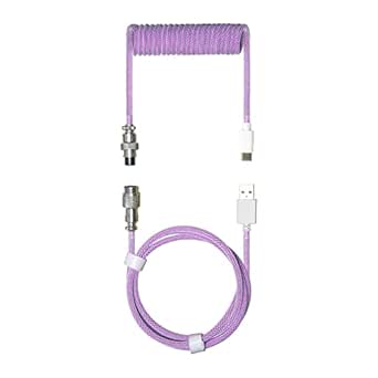 Amazon.com: Cooler Master Coiled Cable Dream Purple with Detachable Metal Aviator Connector ...