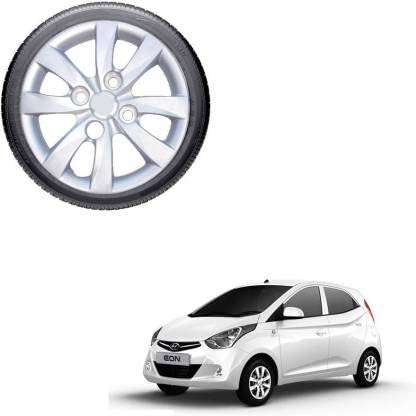 Cranzo Car Wheel Cap Silver Set of 4 Pieces For Hyundai Eon 12 Inch ...
