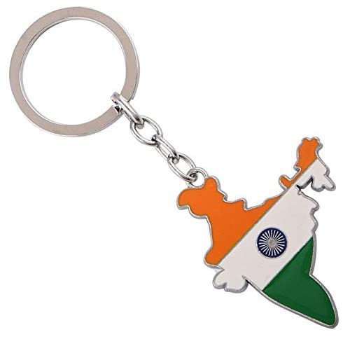 Excite Store India Map Tricolour Triranga Keychain, Gift Keyring for ...