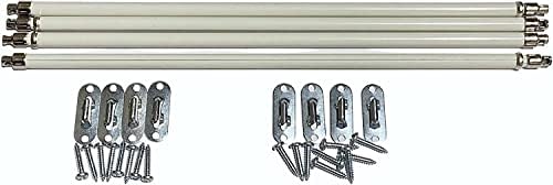 Amazon.com: 7"- 12" 5/16 SWIVEL END WHITE SASH CURTAIN RODS 2 PER PACK ...