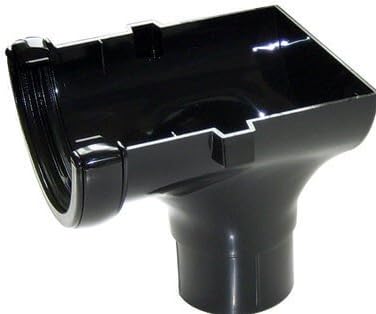 FloPlast Mini Gutter 76mm Black Stopend Outlet : Amazon.co.uk: DIY & Tools