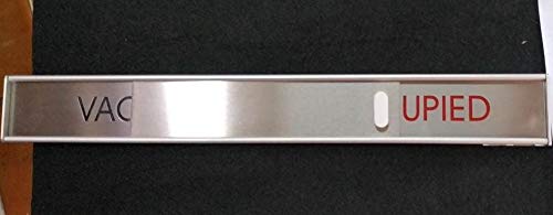 DLCCREATION Vacant or Occupied Slider Name Plate Silver Stainless Steel ...