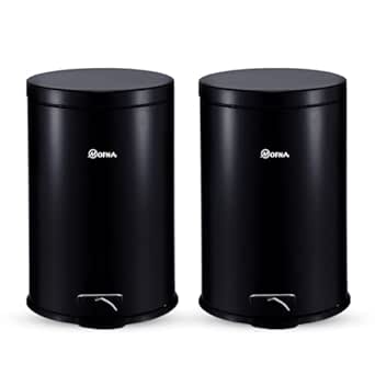 mofna Stainless Steel Pedal Dustbin, Foot Operated Dustbin, Trashcan ...
