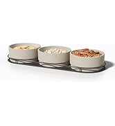 Amazon.com | LIBKEN Condiment Dip Serving Tray - Snack Platter Round ...