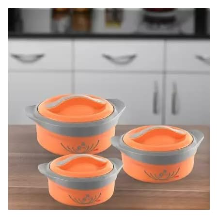 Buy Cello Hot Feast Pack of 3 Thermoware Casserole Set (1500 ml, 1000 ...