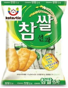 Amazon.com: Kotastic Korean Rice Crackers Snack 115g 참쌀선과 5Packs ...