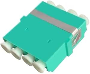 Amazon.com: 10pcs LC Quad Earless Fiber Optic Adapter Flange Coupler 4 ...