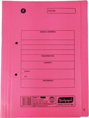 NEELGAGAN Spring File No.850 Cobra File (P-10) Suitable for Document ...