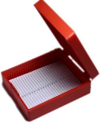 Microscope Slide Box, Size 25 Slides Packing With Index (made with tuff ...