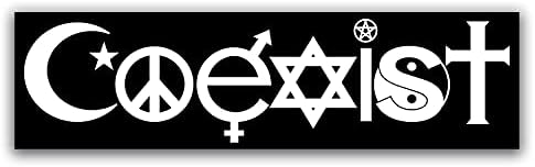 Amazon.com - Coexist Black - Inspirational Bumper Sticker - Bumper ...