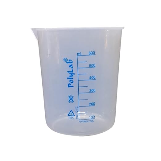 Buy Beaker | Measuring Cup (Printed Graduation) 500 ml Polypropylene ...