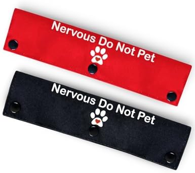 Amazon.com: KISJO Nervous Do Not Pet 2 Set Funny Red and Black Dog ...