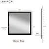 Amazon.com: SMIROR Matte Black Bathroom Mirror for Over Sink 32x 32 ...