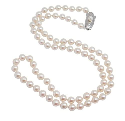 Buy DeepMines Amazing Mukta Stone Mala Freshwater Pearls Golden Round ...