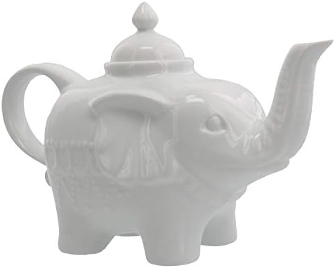 Amazon.com | 56652 Fine Porcelain Shamrock Lucky Elephant Teapot, 7-1/4 ...