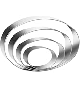 Amazon.com: Oval Cookie Cutter Set Large - 5 Inch, 4 Inch, 3 Inch, 2 ...