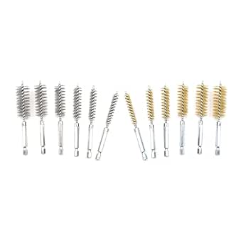 Amazon.com: Pufguy 12 pcs Bore Cleaning Brush Set Stainless Steel Wire ...