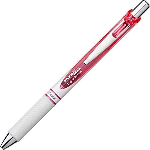 Amazon.com: Energel RTX Retractable Gel Pen, 0.7 Mm, Pink Ink, White/Pink Barrel : Office Products