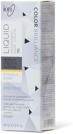 Amazon.com : ion 7G Medium Golden Blonde Permanent Liquid Hair Color ...