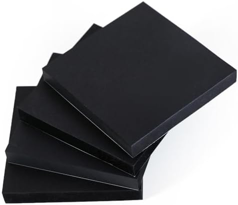 Evergreen Goods 400 Black Sticky Notes, 100 Sheets per Pad (76x76mm ...