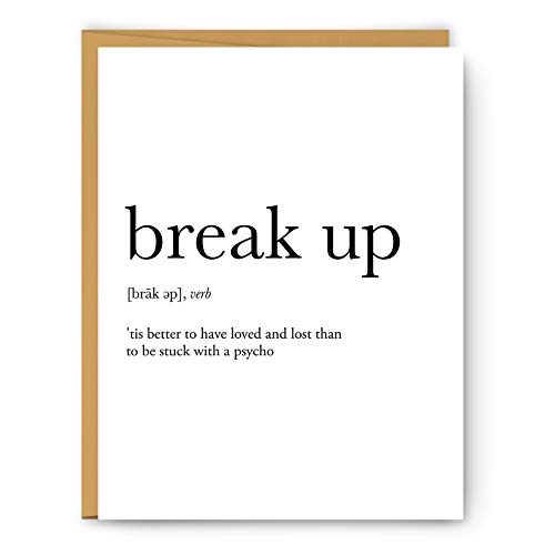 Amazon.com: BREAK UP definition - Unframed art print poster or greeting ...