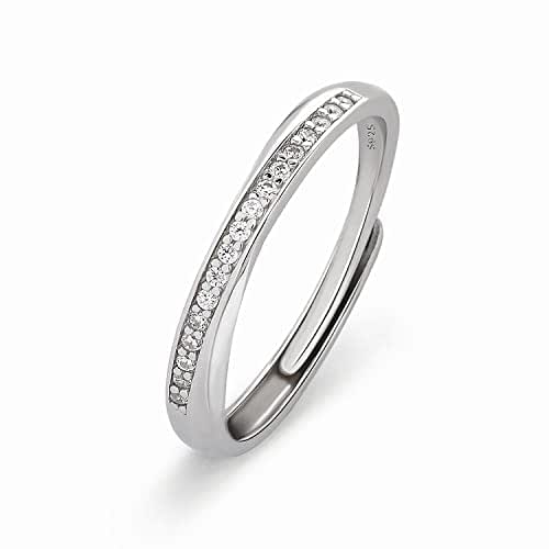 Amazon.com: Meissa 925 Sterling Silver Couple Rings for Men and Women ...