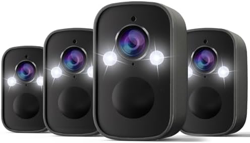 Amazon.com : Rraycom 4Pack Security Cameras Wireless Outdoor for Home ...