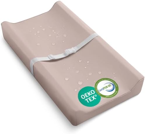 Amazon.com : Waterproof Vegan Leather Contoured Baby Changing Pad ...
