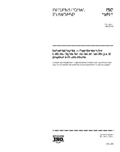 ISO 15871:2000, Industrial trucks - Specifications for indicator lights ...