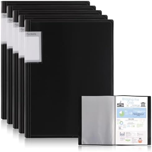 LOPYXBR 6PCS A4 Display Folder with Plastic Sleeves, 32x23x4CM Folder ...