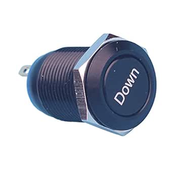 MERISHOPP DOWN 12mm 250V 3A Resetable Push Button Power Switch Flat ...