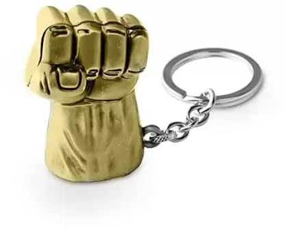 Giftinguru Superhero Crushing Hand Gold Strong Hand Metal Keychain Key ...