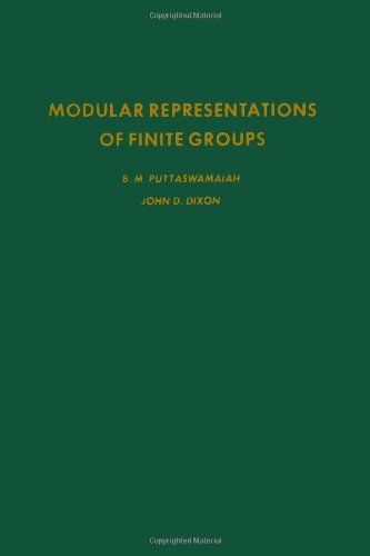 Modular Representations Of Finite Groups Volume 73 Pure And Applied