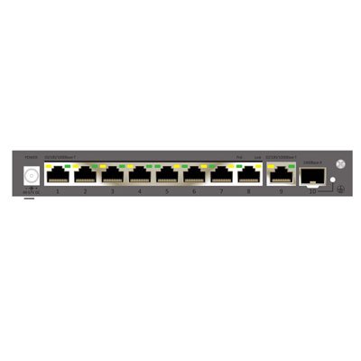 CP Plus 8 Port Gigabit POE Switch with 1 Giga and 1 Giga Fiber (CP-TNW ...
