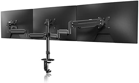 VonHaus Triple Monitor Stand for 13-27" Screens, Three Screen Mount ...