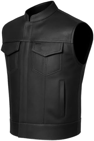 Amazon.com: Jackets 4 Bikes Men’s SOA Motorcycle Vest – Premium Buffalo ...
