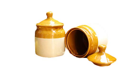 Buy Ryka Handmade Crafted Ceramic Achar Barni | Ceramic Pickle Jar ...