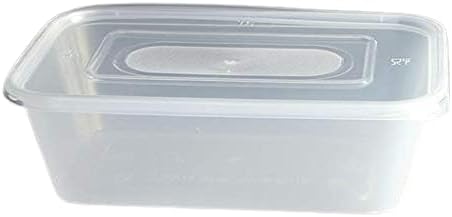 D&S* MART 650ml Rectangular Plastic Microwave Freezer Safe Food Meal Prep Recyclable Takeaway ...