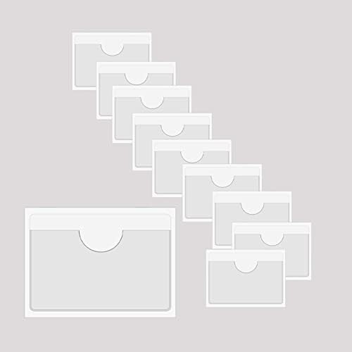 Baikeen Self Adhesive Clear Pockets,Clear Self Adhesive Card Label ...