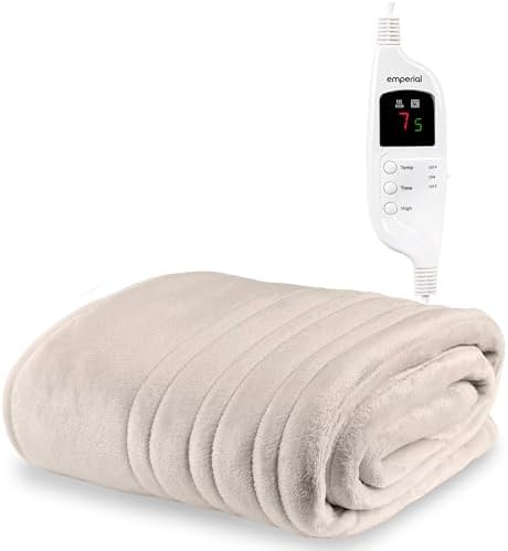 Emperial Heated Throw - Electric Heated Blanket - Machine Washable ...