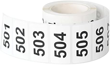 Amazon.com: DGBDPACK Consecutively Numbered Labels, 2 x 1 Inch Self ...