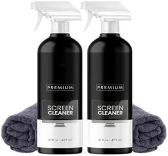2 Pack Premium 473ml Screen Cleaner Spray Kit with Microfibre Pad ...