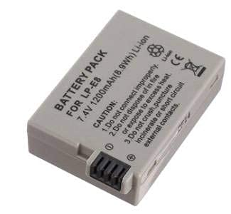 Buy LP-E8 (1200 mAh) Rechargeable Li-ion Batteries for Canon Camera and ...
