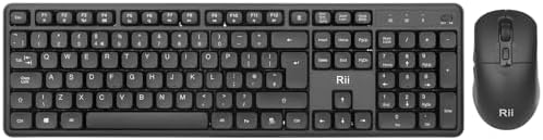 Wireless keyboard and Mouse Set,Rii RK200 Standard Full Size Wireless ...